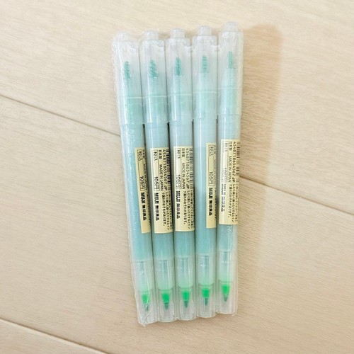 MUJI polypropylene window highlighter pen green set summary | eBay ...