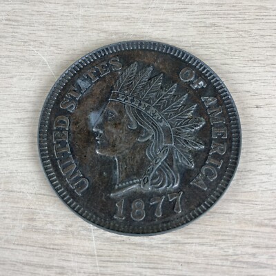 Vintage Oversized 3" 1877 Novelty Indian Head Penny Large Coin One Cent ...
