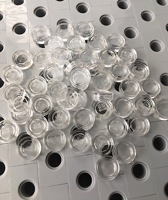 Lego Clear Trans 1x1 Round Smooth Finishing Tile Floor Roof Lot Of 25 ...