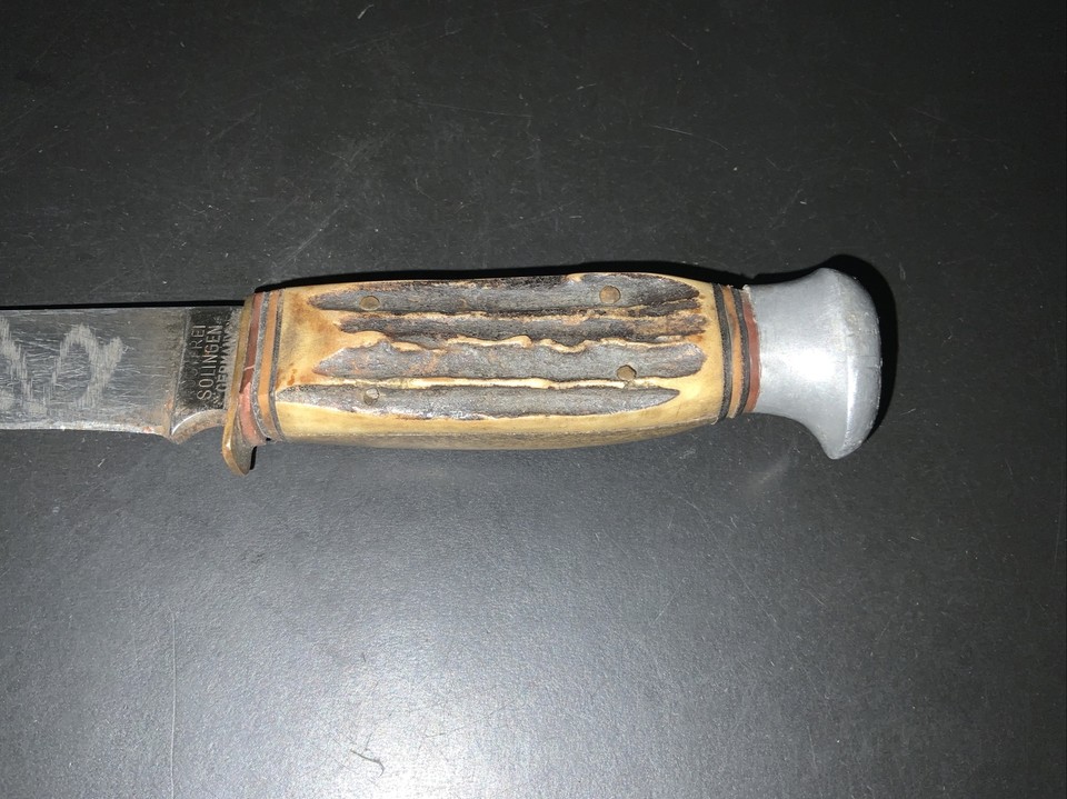 Vintage Rostfrei Solingen Germany Stag Handle Hunting Knife | eBay
