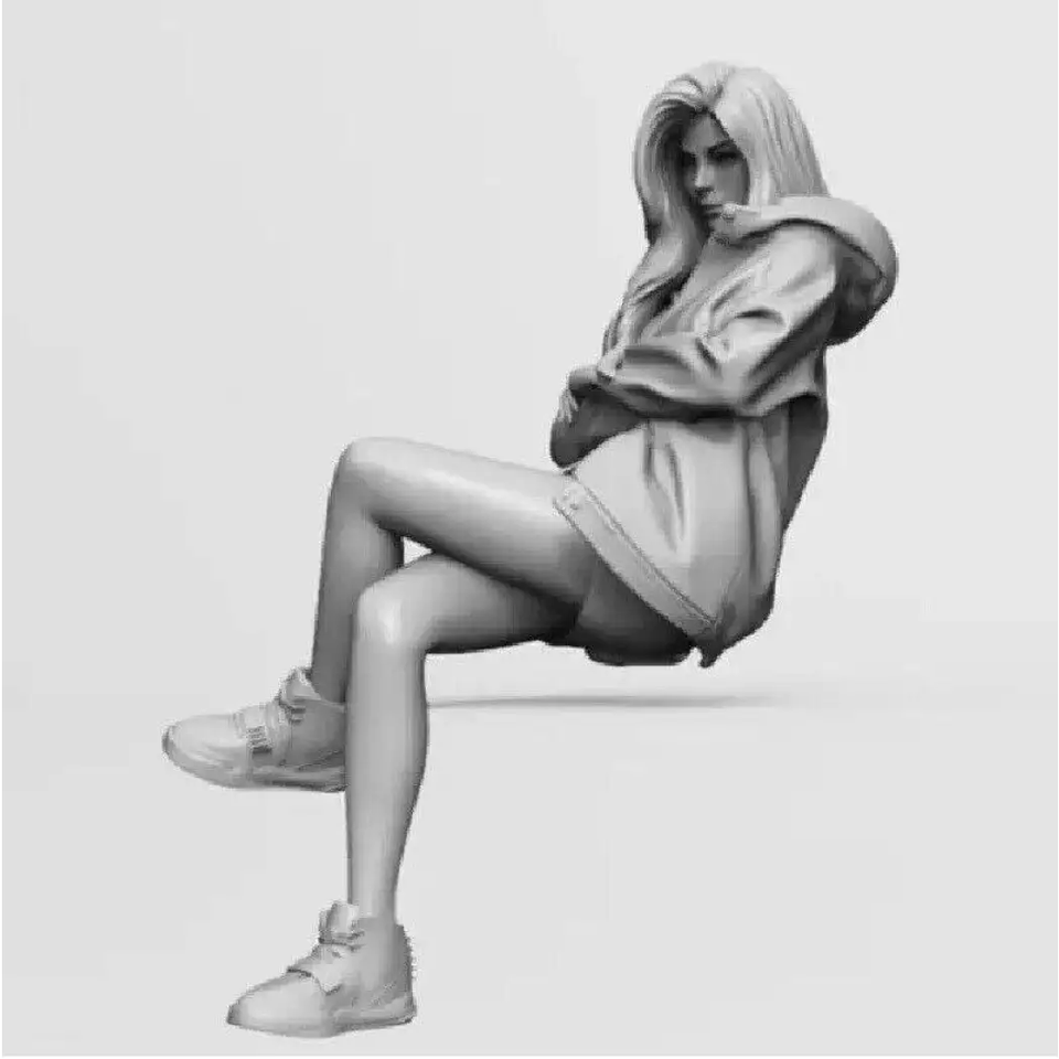 1/24 Resin Model Kit Modern Beautiful Girl Woman Trixie Unpainted | eBay