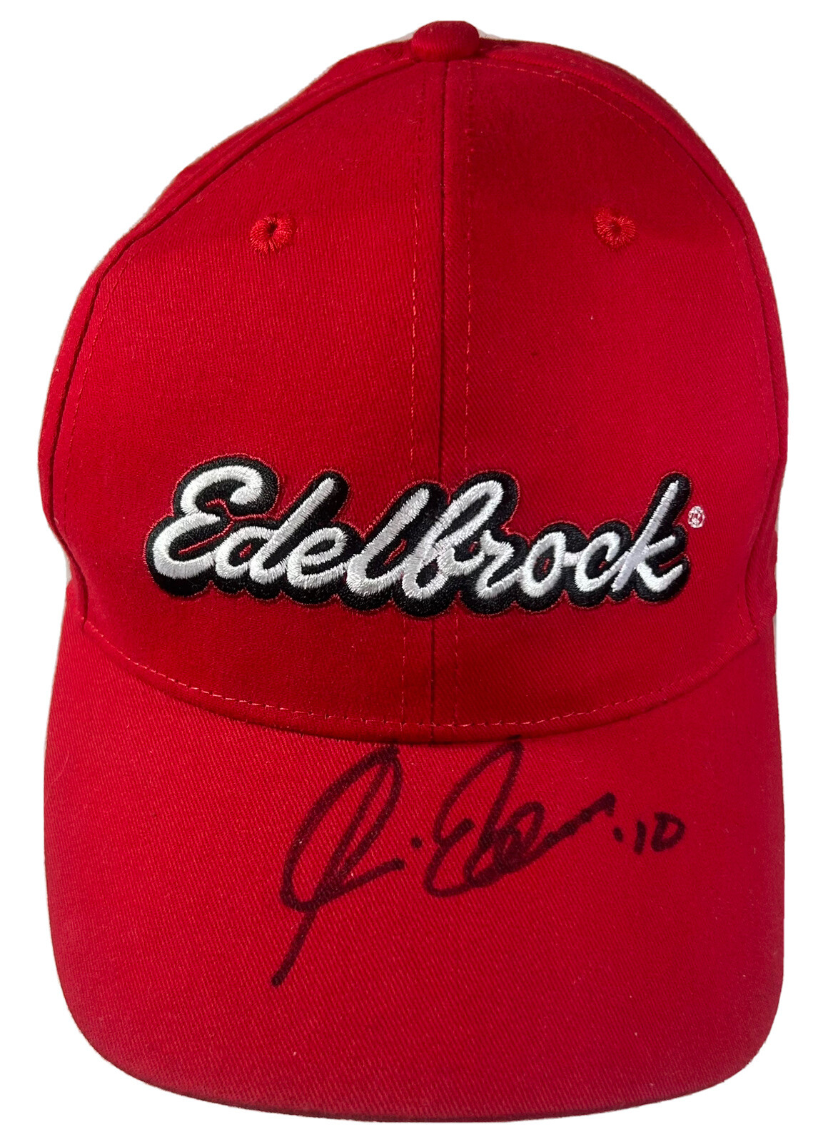 Vic Edelbrock Red Cap Autographed Hat 2010 Racer V8-60 midget race car ...
