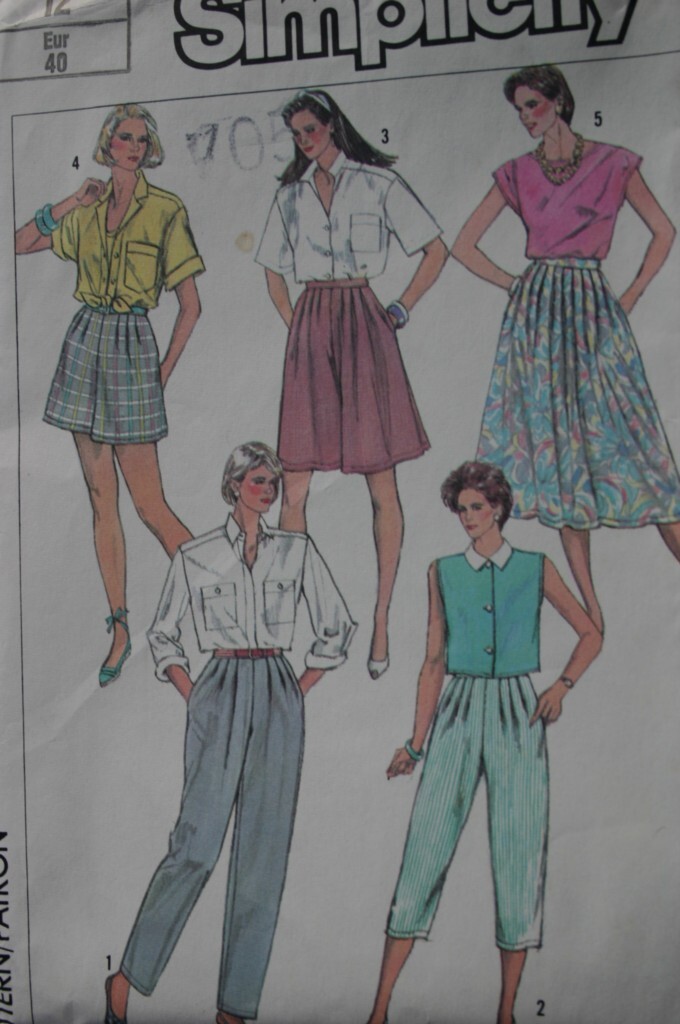 SIMPLICITY 7333 MISSES EZ SOFT PLEAT SKIRT PANTS CULOTTES PATTERN SIZE ...