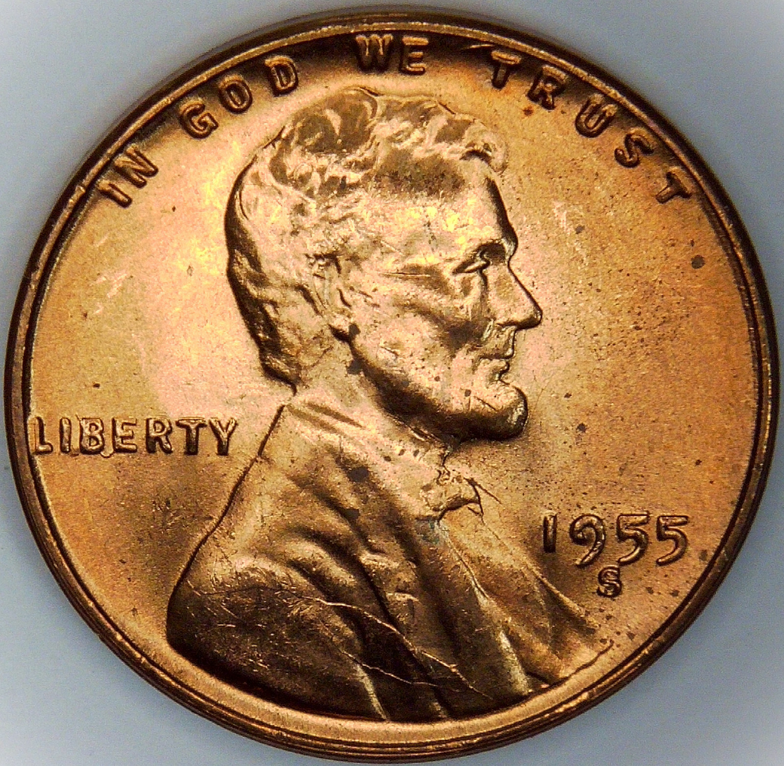 1955-S Lincoln Wheat Cent "BIE" ERROR (LDB4-1955S-003B 4FH+) BU!! | eBay