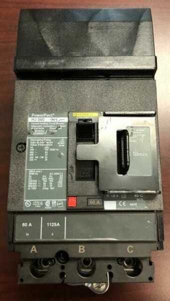 Square D I-line HJA36060YP HJ 060 60a PowerPact Circuit Breaker 3p ...