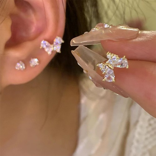 4PCS Piercing Drop Earring For Women Cartilage Butterfly Ear Piercing ...