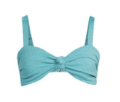 NEW Time And Tru Women's Bandeau Bra Blue Popcorn Bikini Swim Top 3X ...