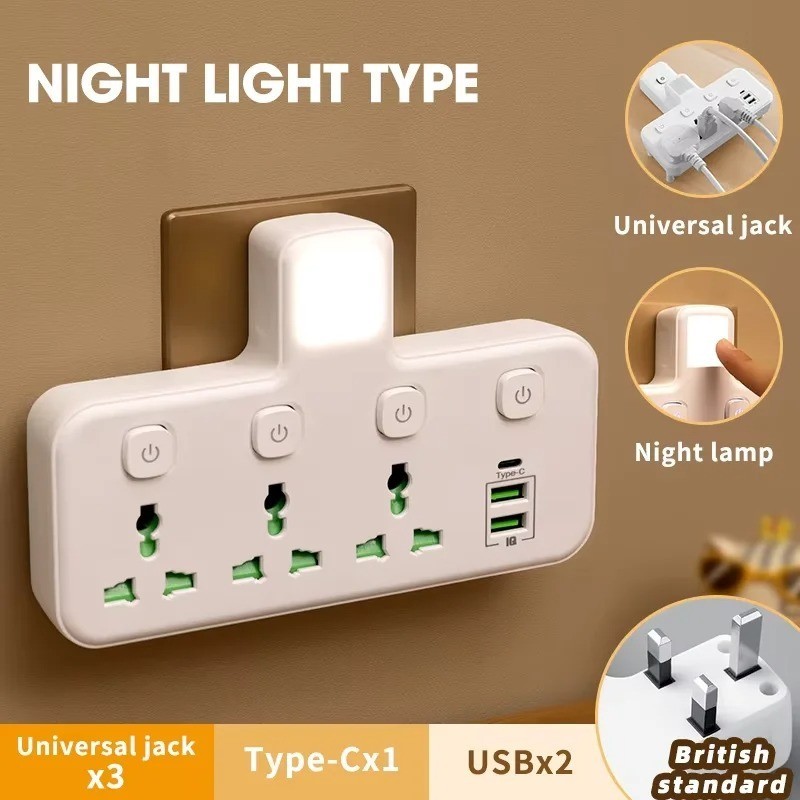 EU UK AU US Plug AC Power Strip Multiprise Wall Mounted Socket ...
