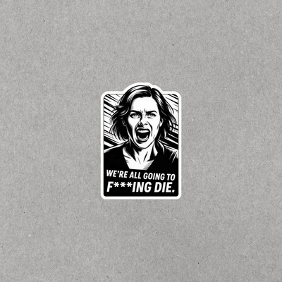 Dark Humor Existential Scream Vinyl Sticker for Laptops and Water ...