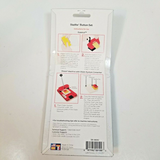 B3 Button Die Set 38-9690 Buttons Sizzix Sizzlits 4 Dies for sale ...