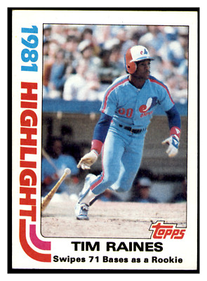 1982 Topps Tim Raines 1981 Highlight #3 Montreal Expos (a) | eBay