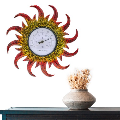 Outdoor Thermometer Wireless Round Waterproof Wall Mounted Thermometers ...