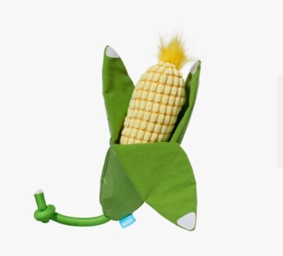 New Bark Box " Slob on the Cob " Dog Toy Corn with Husk Medium Sized ...