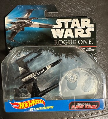 Hot Wheels Star Wars Rogue One Partisan X-Wing Fighter w/ Flight Stand ...