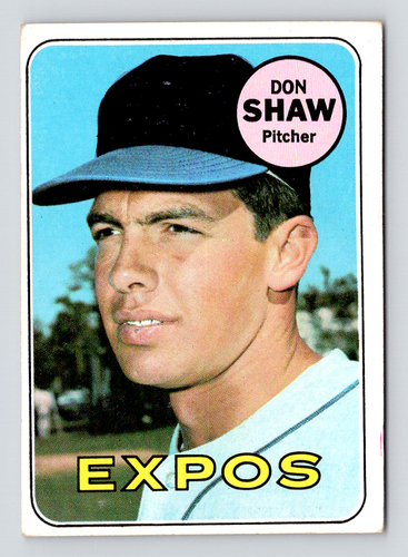 1969 Topps Card, #183 Don Shaw, Montreal Expos | eBay