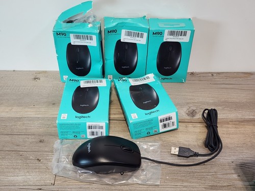 *OPEN BOX* 5pk Logitech M90 Wired Mouse usb connectivity - Black | eBay
