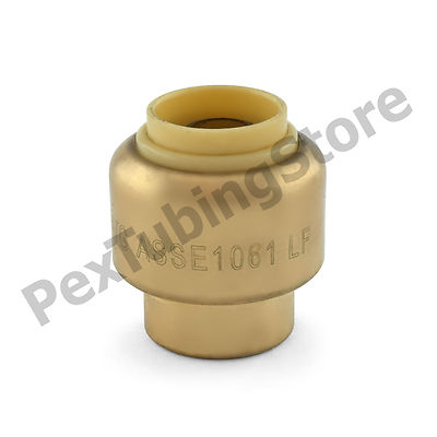 3/8" Sharkbite Style (Push-Fit) Push to Connect Lead-Free Brass Plug ...
