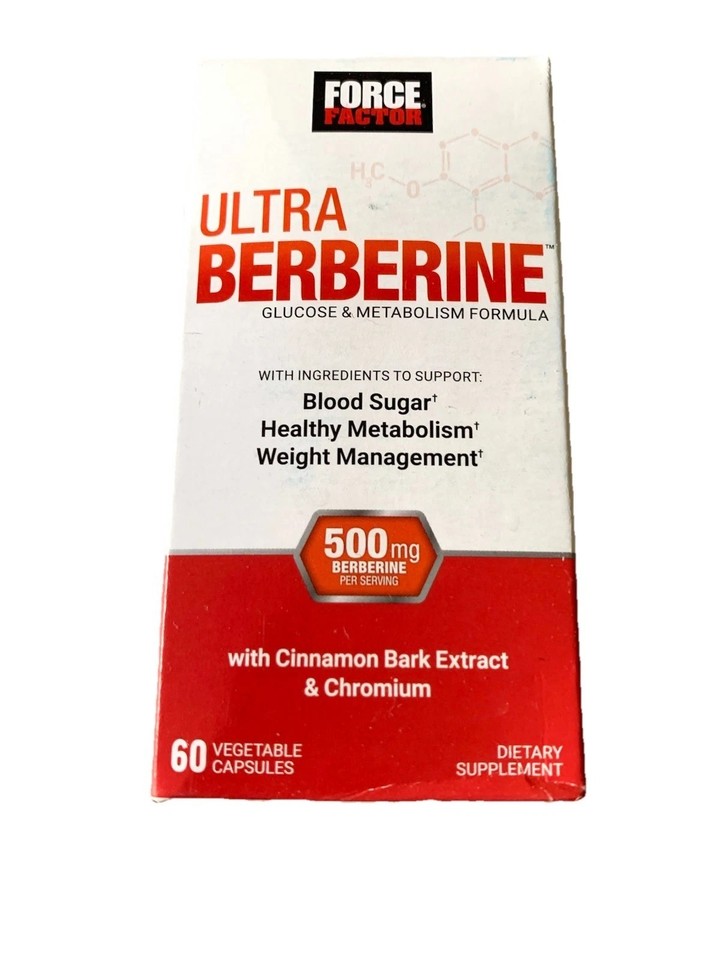 2x Force Factor Ultra Berberine 500mg, with Cinnamon for Blood Sugar 11 ...