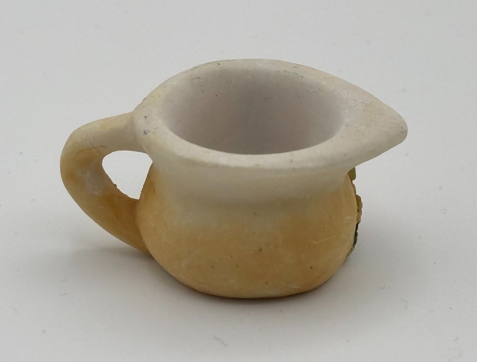 Vintage Miniature Tea Set Bunny Resin Plate Easter Rabbit Garden Floral ...