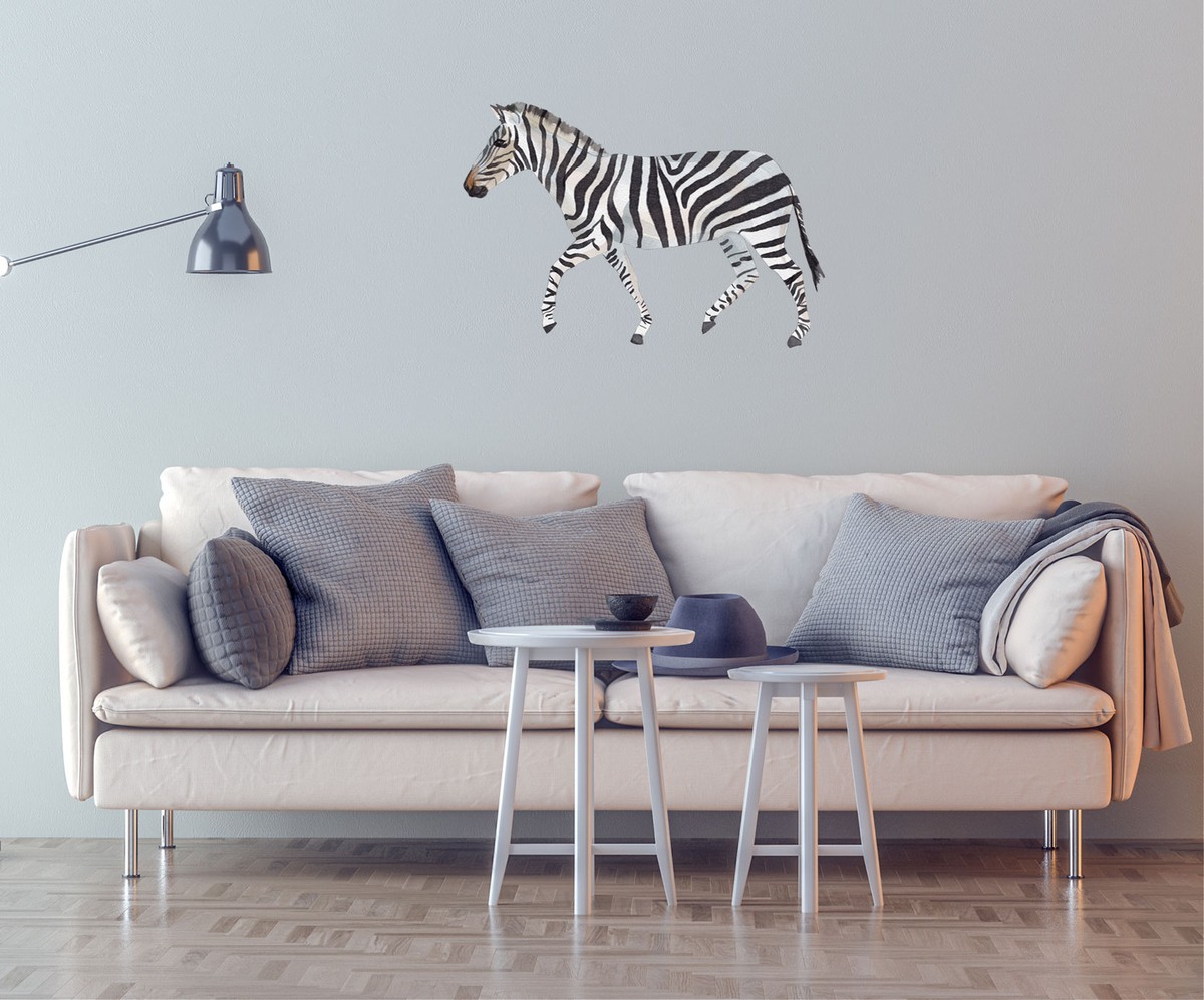 Zebra Wall Decal MODELLO ZEBRA SCULPTURE WALL ART | Beut.co.uk