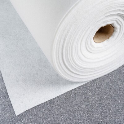 Iron On Fusible White Fleece Wadding Batting Bag Making Bulk 90cm Wide ...