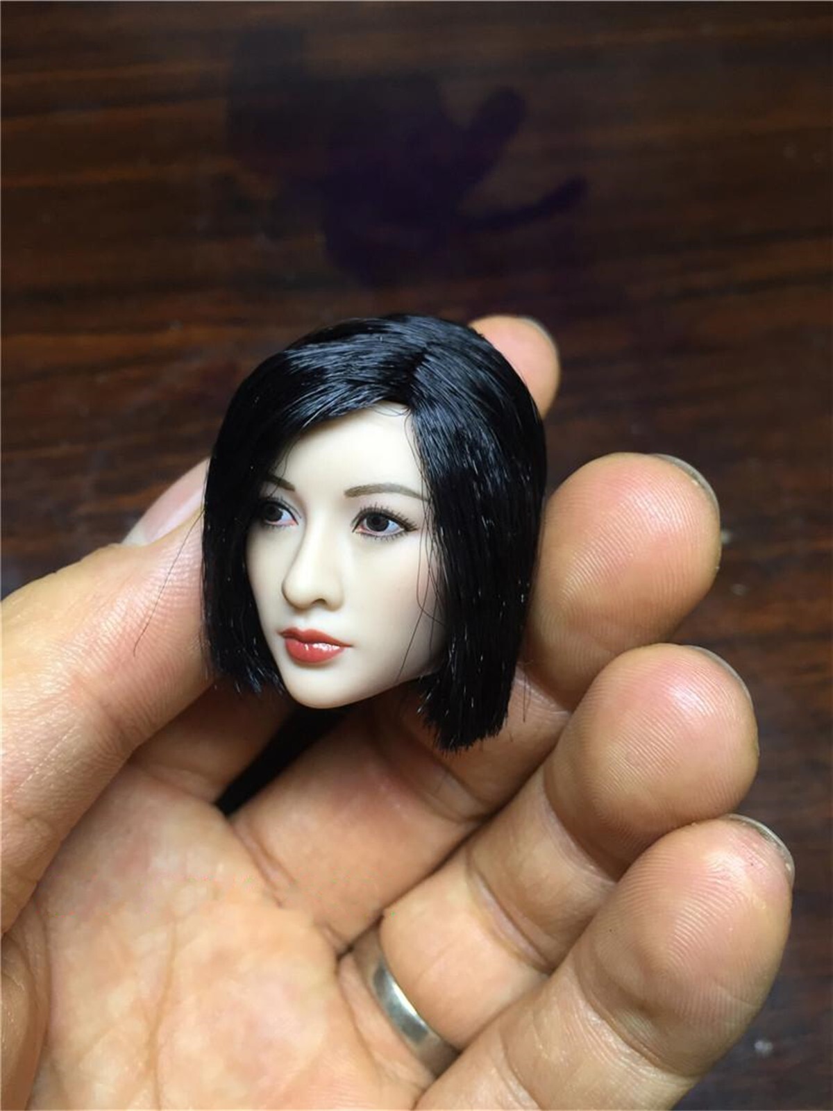 1/6 Black Hair Asian Female Girl Head Sculpt F 12" Ph TBLeague JIAOU ...