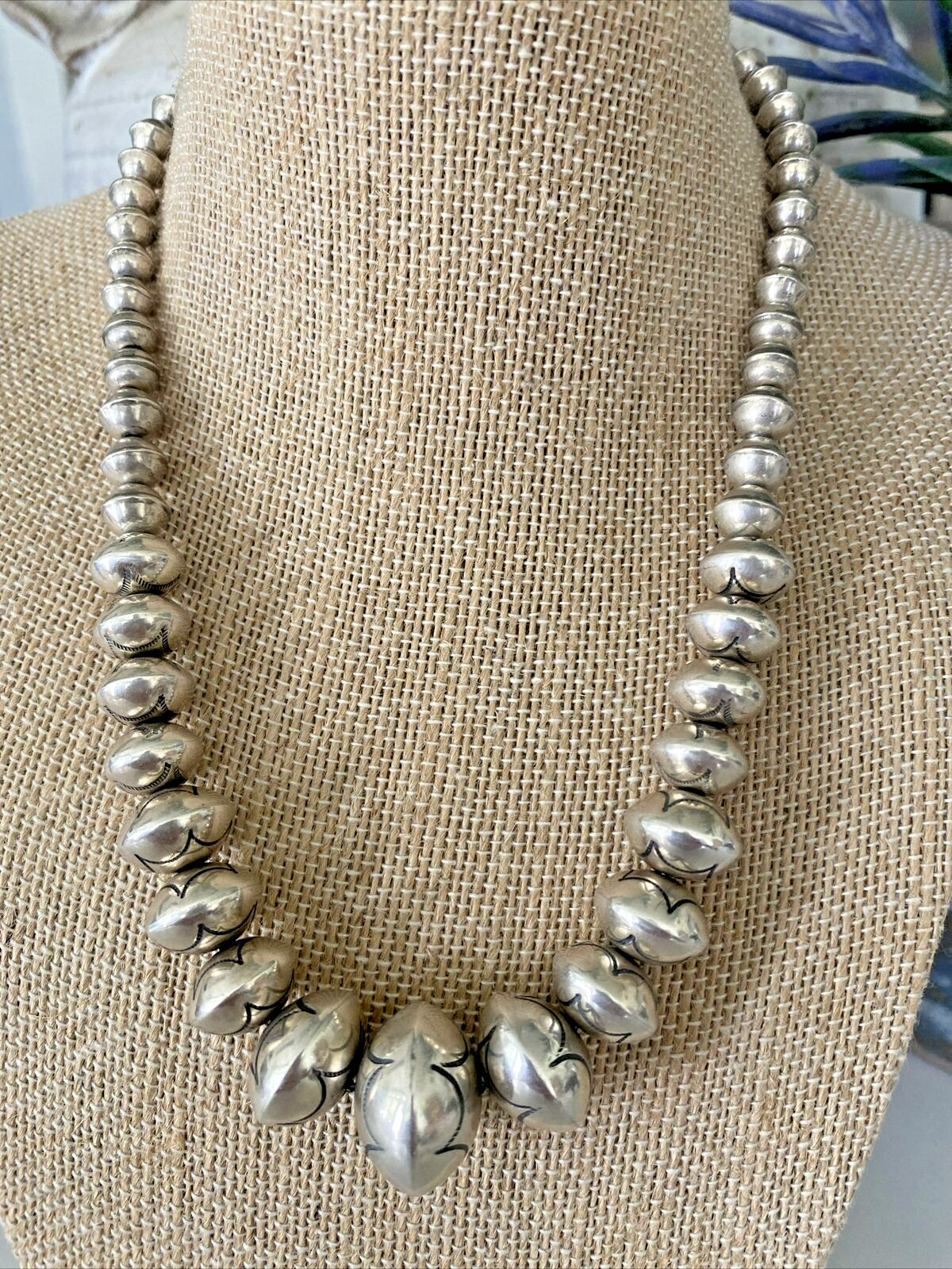 Vintage Stamped Navajo Pearl Bench Sterling Silver Gr… - Gem