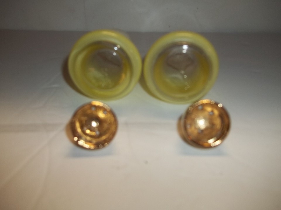 Blendo Yellow Fade Salad Bowl Salt Pepper Shaker Oil Vinegar Set Anchor ...