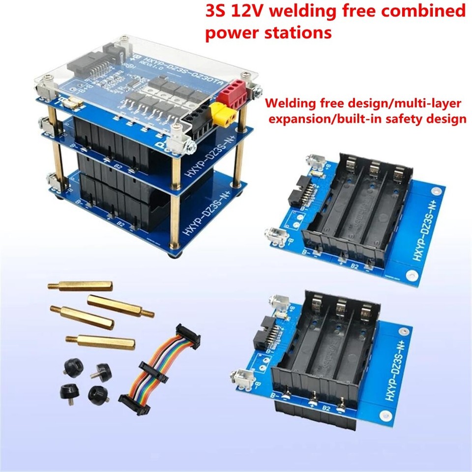 3S 12V Power Wall Battery Holder 3S 30A BMS 3S1P 3S2P 18650 Pack ...