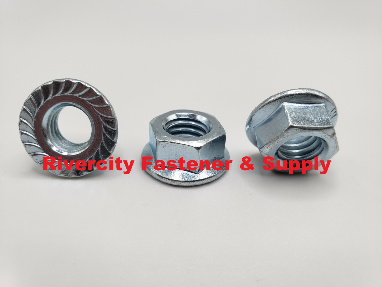 (600) 3/8-16 Serrated Flange Lock Nut / Whiz Nuts - Zinc Plated Steel ...