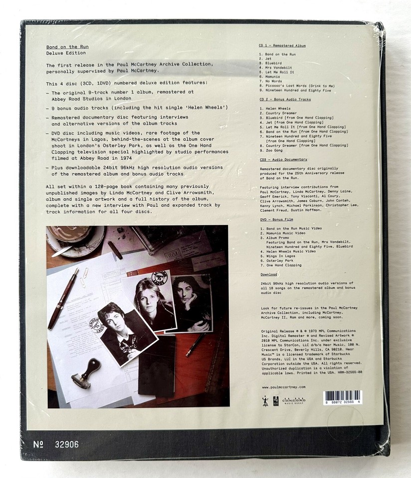 Paul McCartney Wings "Band On The Run" Archive Collection Deluxe Box ...