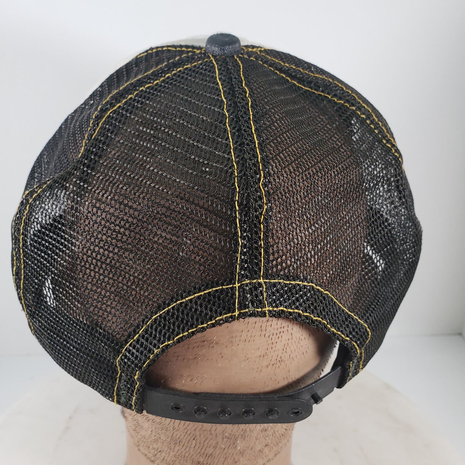 Cat Diesel Power Hat Striped Cap Catterpillar Distressed Mesh Snapback ...