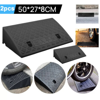 2Pcs Heavy Duty Ramp Kerb Ramps Driveway Car Vehicle Threshold Ramp ...