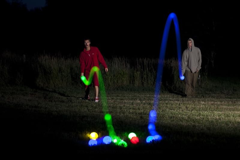 Glow in The Dark LED Day Night Lighted Bocce Ball Set Choose (4 Color ...