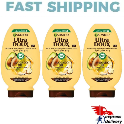 3X Garnier Ultra Doux Nourishing Conditioner Avocado Oil & Shea Butter ...