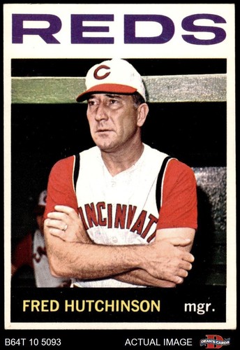 1964 Topps #207 Fred Hutchinson Reds MANAGER 7 - NM | eBay