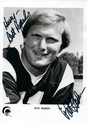 Pat Haden LA Rams Hand Signed Autograph 5x7 Football Promo Photo | eBay