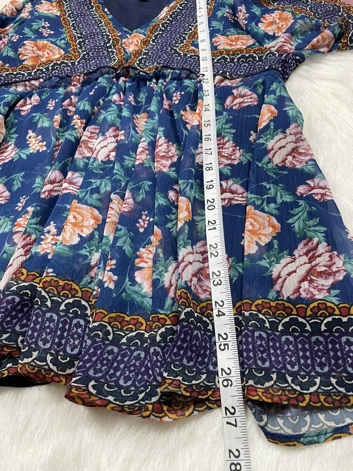 Sundance -Feathers by Tolani Women’s Blouse Floral Boho Size XS | eBay