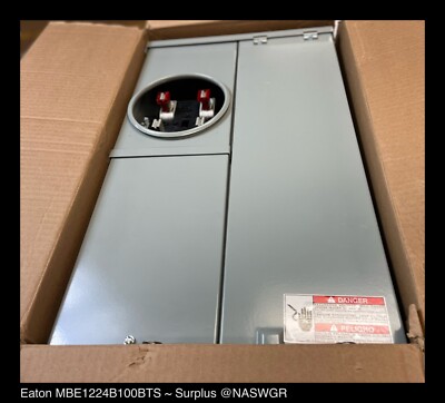 Eaton MBE1224B100BTS Meter Breaker EUSERC Type BR ~ 100A-120/240V ...