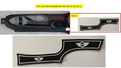 MINI (F56 F55) 2014-2023 INTERIOR HANDBRAKE RECESS PAD WHITE (STYLE 1 ...