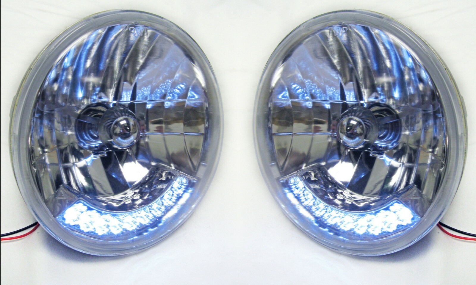 7" SNAKE EYE Street Hot Rat Rod H4 Headlights w/ LED Turn Signals | eBay