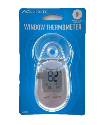 AcuRite Window Thermometer Indoor Outdoor Reversible Suction Cup BRAND ...