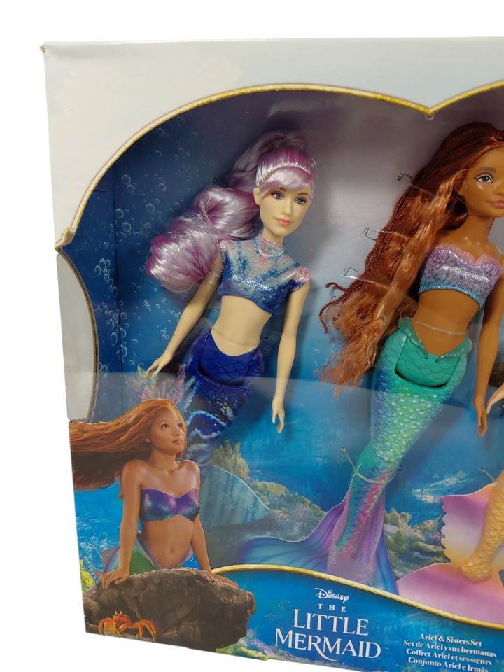 Disney The Little Mermaid Ariel and Sisters Doll Set with 3 Fashion ...
