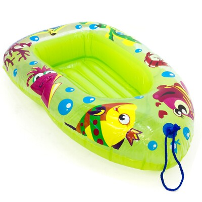 Childs Rubber Boat Dinghy Inflatable Pool Float Children Swimming Toy ...