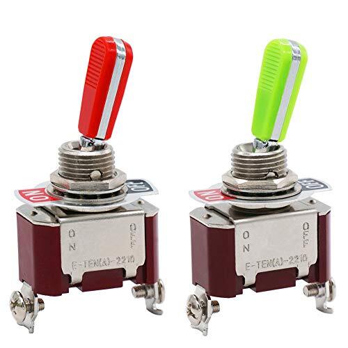 /2Pcs Heavy Duty Rocker Toggle Switch 16A 250V SPST 2 Position 2 Pin ON ...