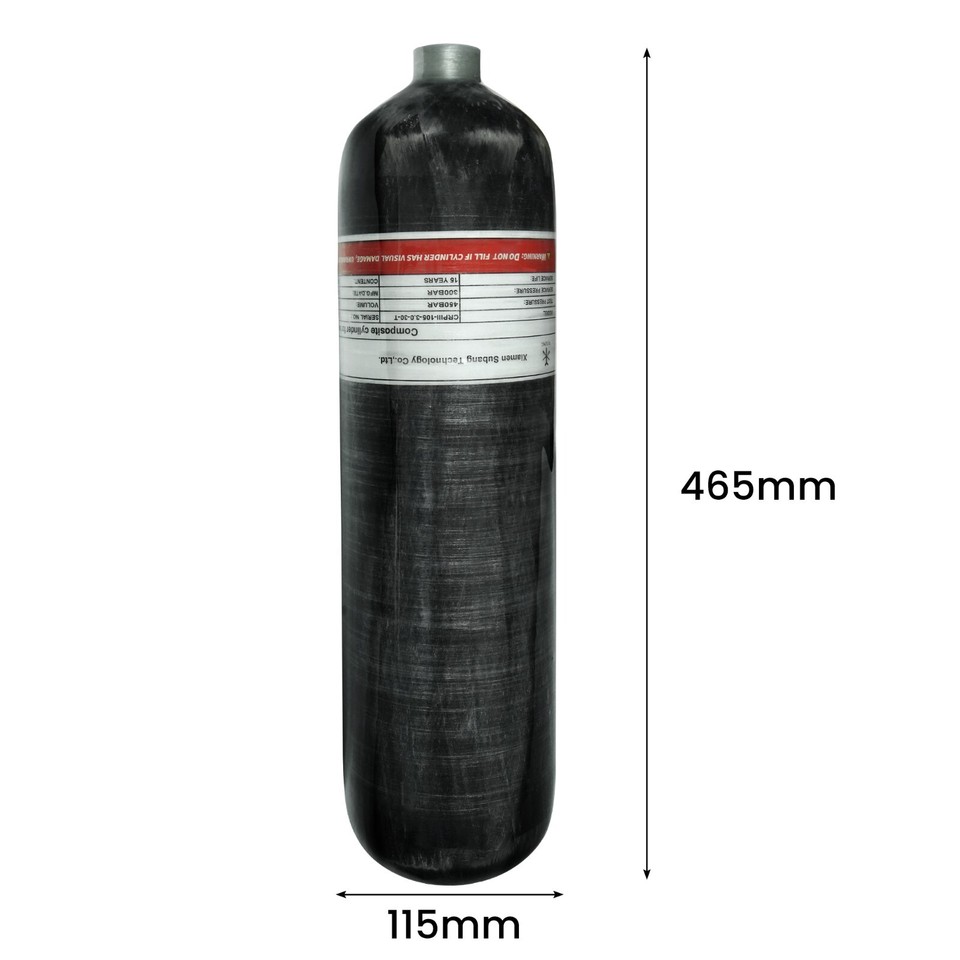 TUXING 3L Pcp Air Tank 4500psi CE Certified Carbon Fiber Scuba Tank ...