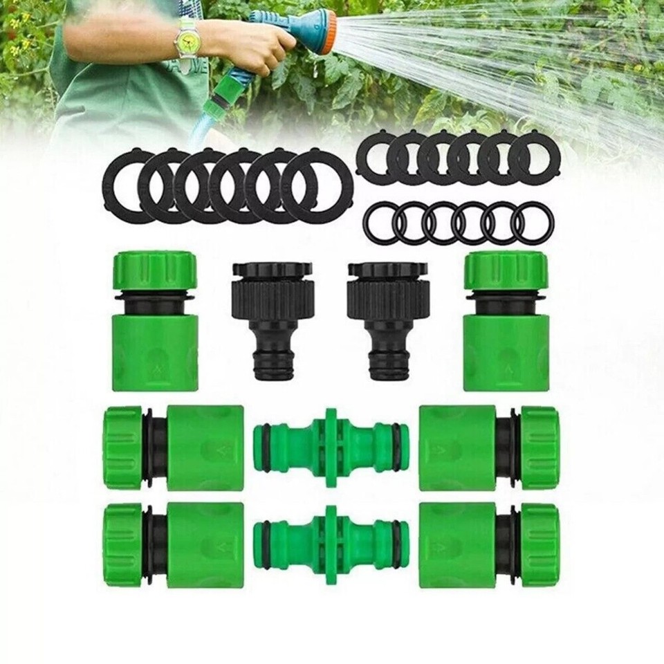 Hose Pipe Extension Connector Kit for Join Garden Hosepipe FITTING ...