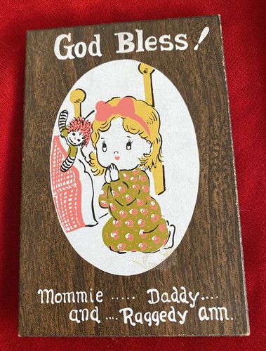 Unusual God Bless Raggedy Ann Wall Plaque Rag Doll Theme | eBay