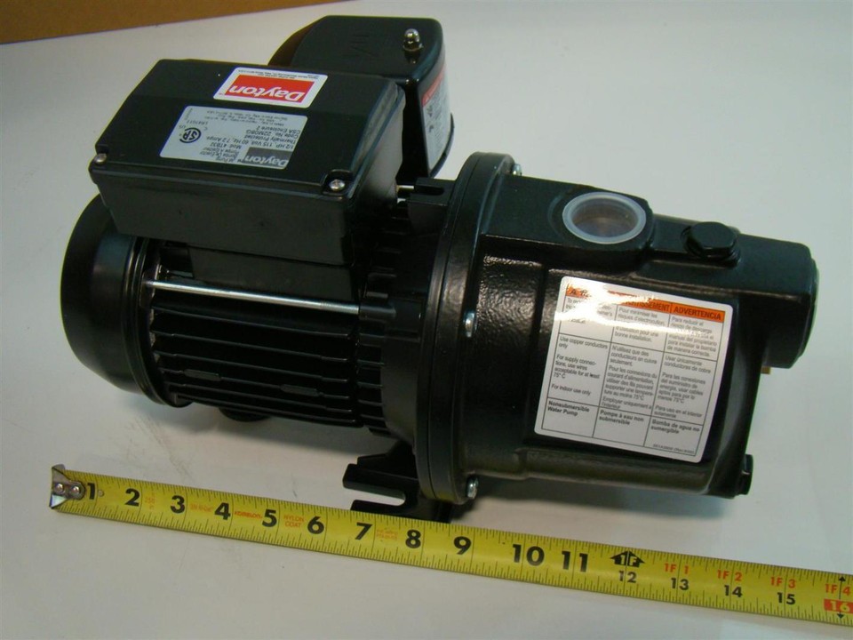 Dayton Shallow Well Cast Iron Jet Pump 1/2HP 115V 7.2Amps 4TB32 | eBay