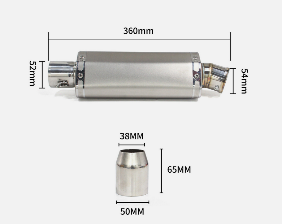 38-51mm Motorcycle Universal ATV Slip-on Exhaust Muffler Pipe DB Killer ...